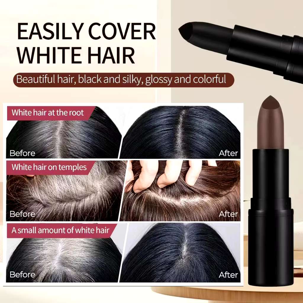 LY.Lipstick Shape Hair Color Plant hair dye stick Temporary dye hair ...