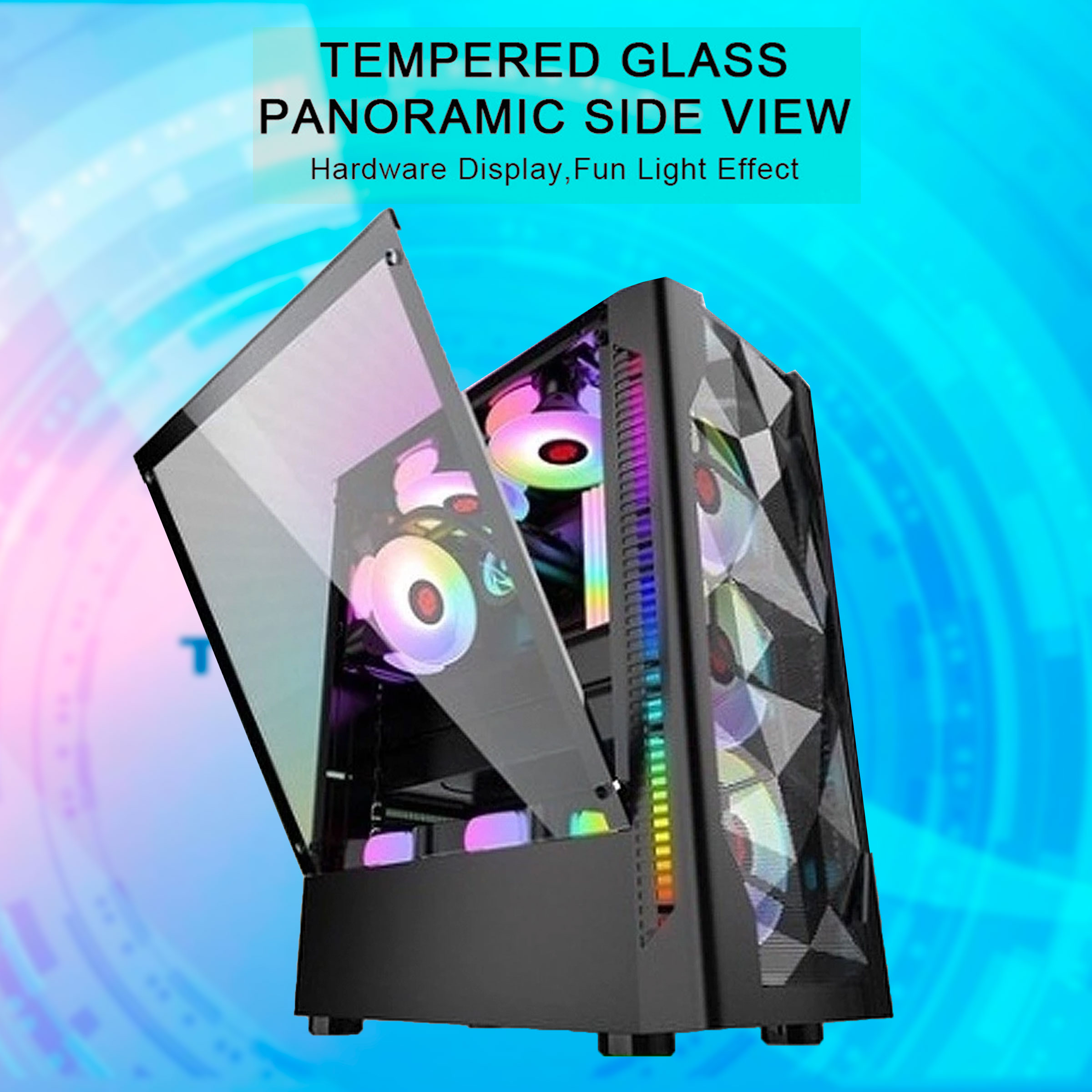 RYOMISE_InPlay Meteor 03 Mid Tower Gaming Case PC CASE Desktop Computer ...