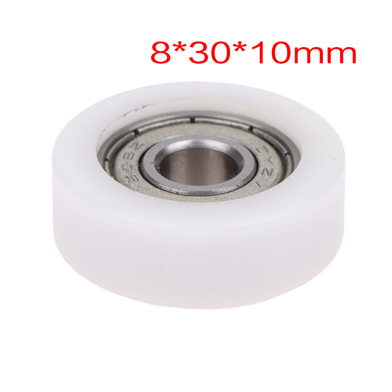30mm Nylon Plastic Roller Guide Wheel Bearing Pulley Wheel 608 Roller ...