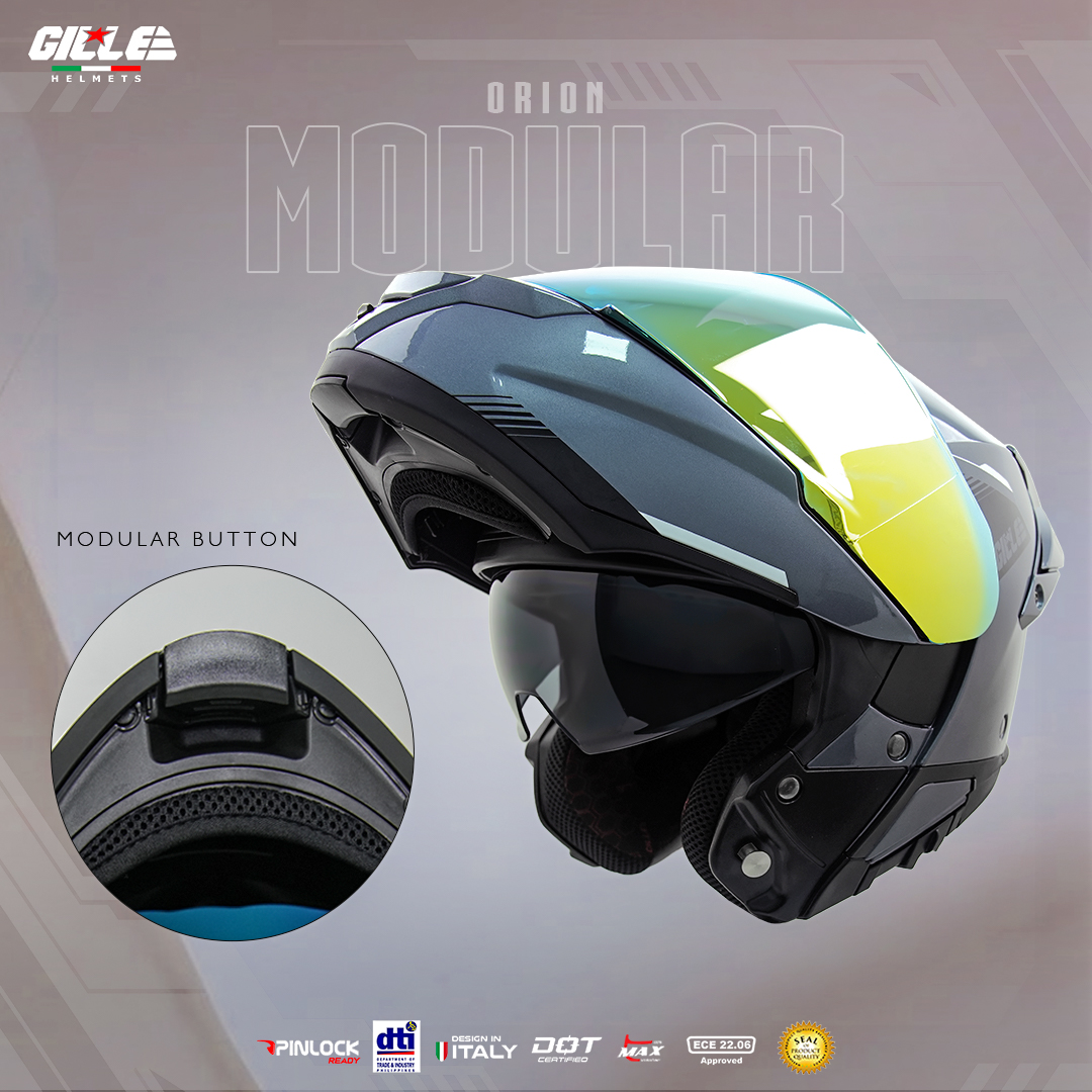 GILLE AF10 Orion Modular Dual Visor Helmet Full Face for Motorcycle Men ...
