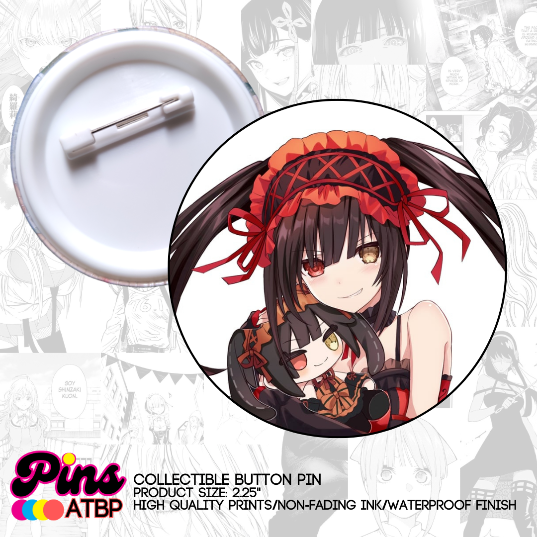 Tokisaki Kurumi Date A Live Anime Collectible Photocard Button Pin ...