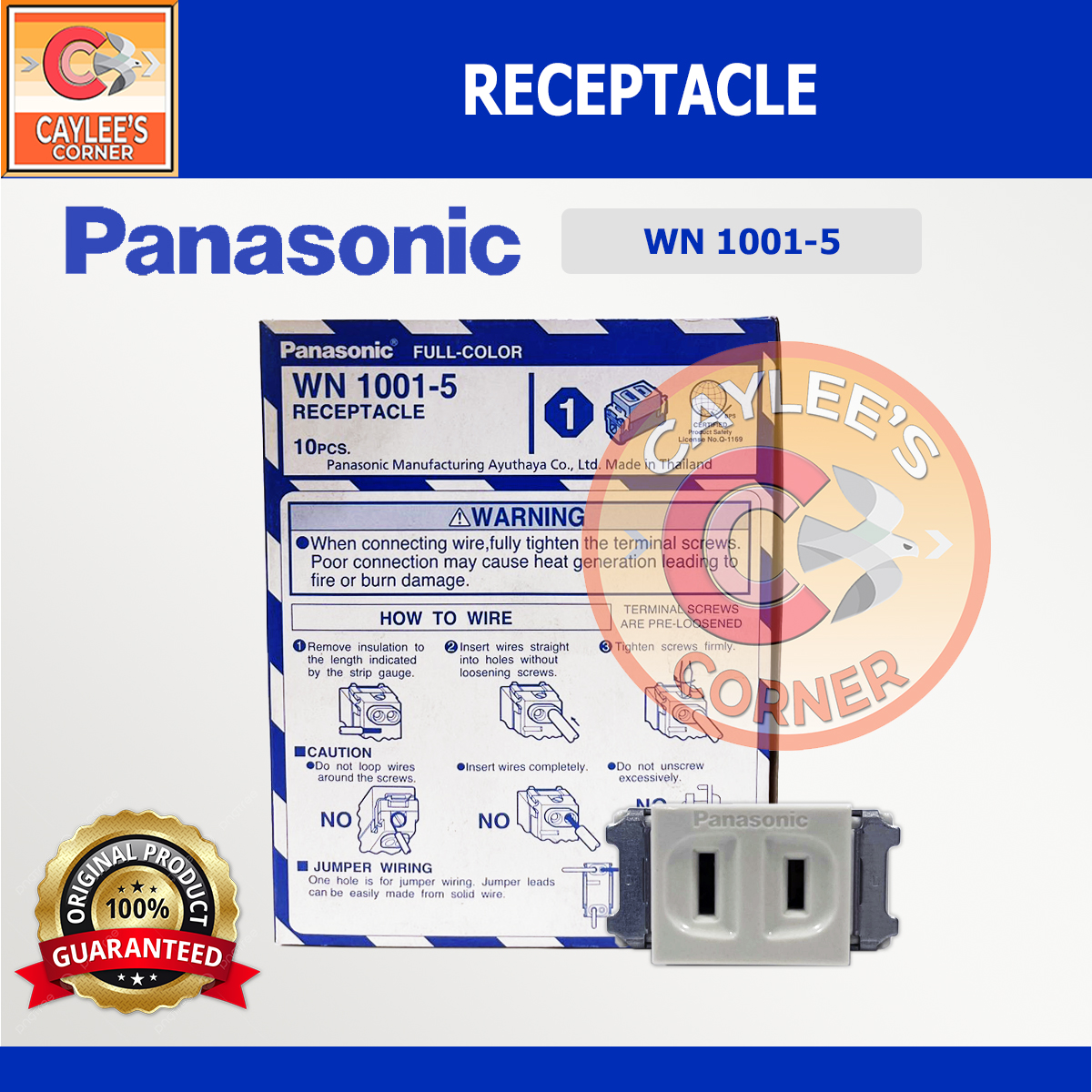 Panasonic Receptacle / Flat Pin Outlet WN 1001-5 | Shopee Malaysia