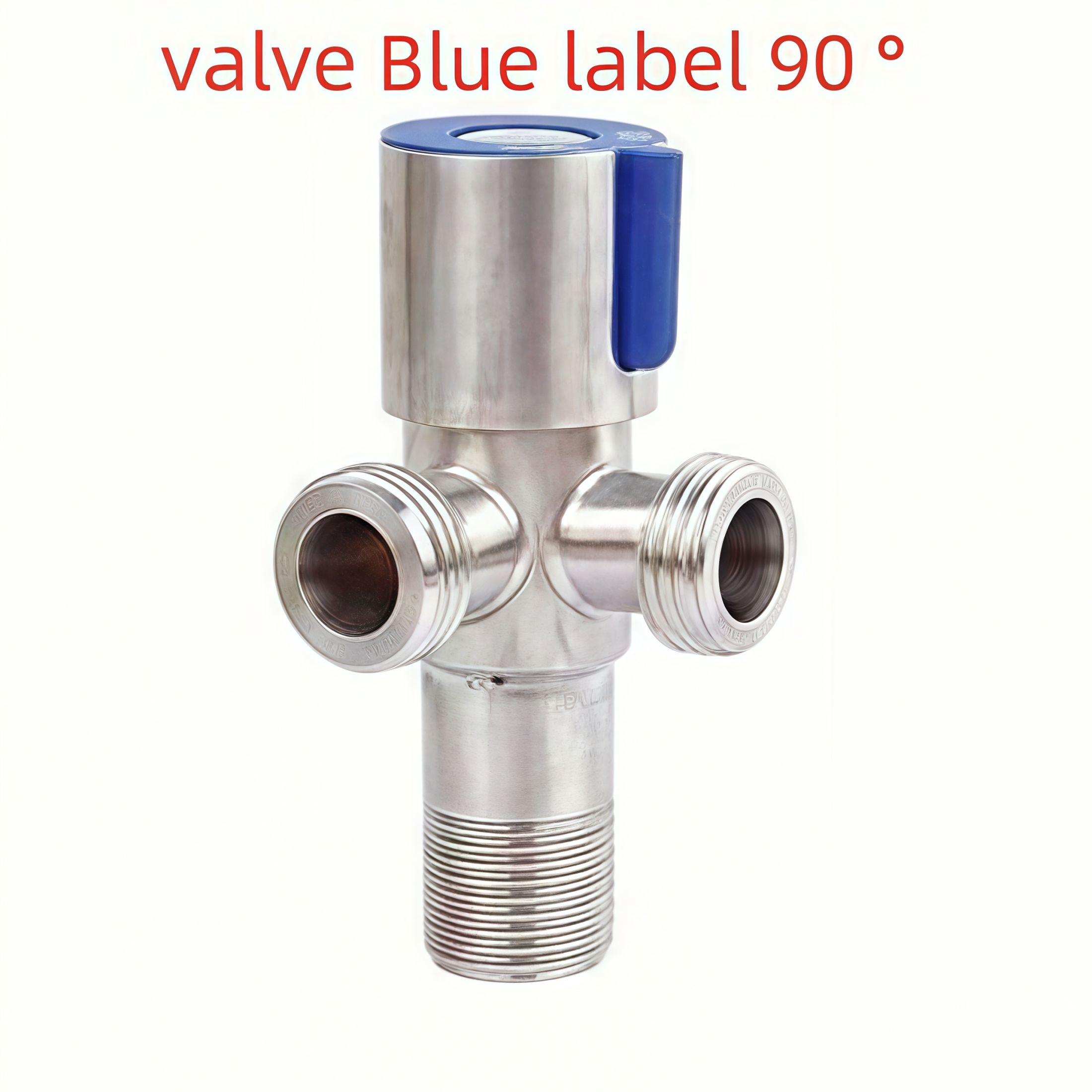 304 Stainless Steel Angle Valve 1/2", 1/2" x 1/2" Blue label With Ring ...