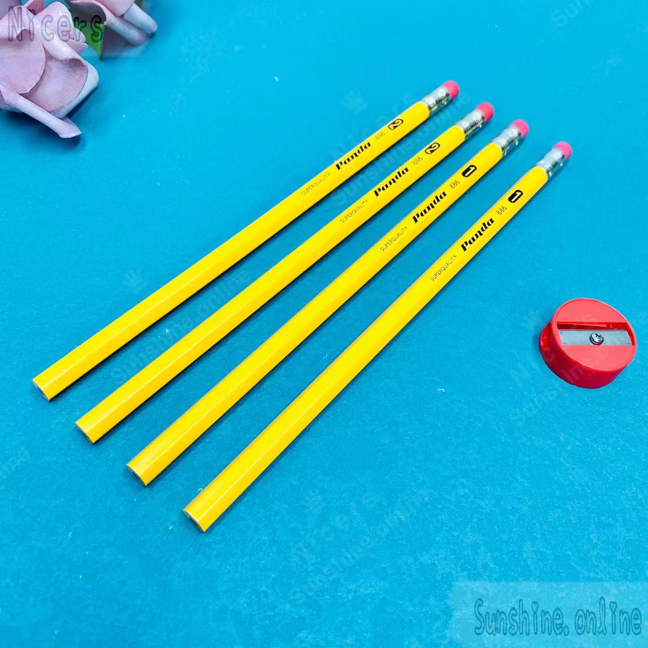 Panda Pencil with Sharpener and eraser lapis 1, 2, 3 4pcs Pencil ...