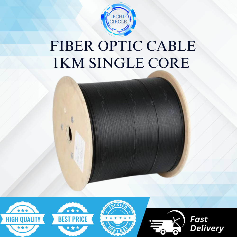 Techie Circle 3 Steel Outdoor FOC Single Core / Non-telco / 1km / Fiber Optic Cable / Single ...