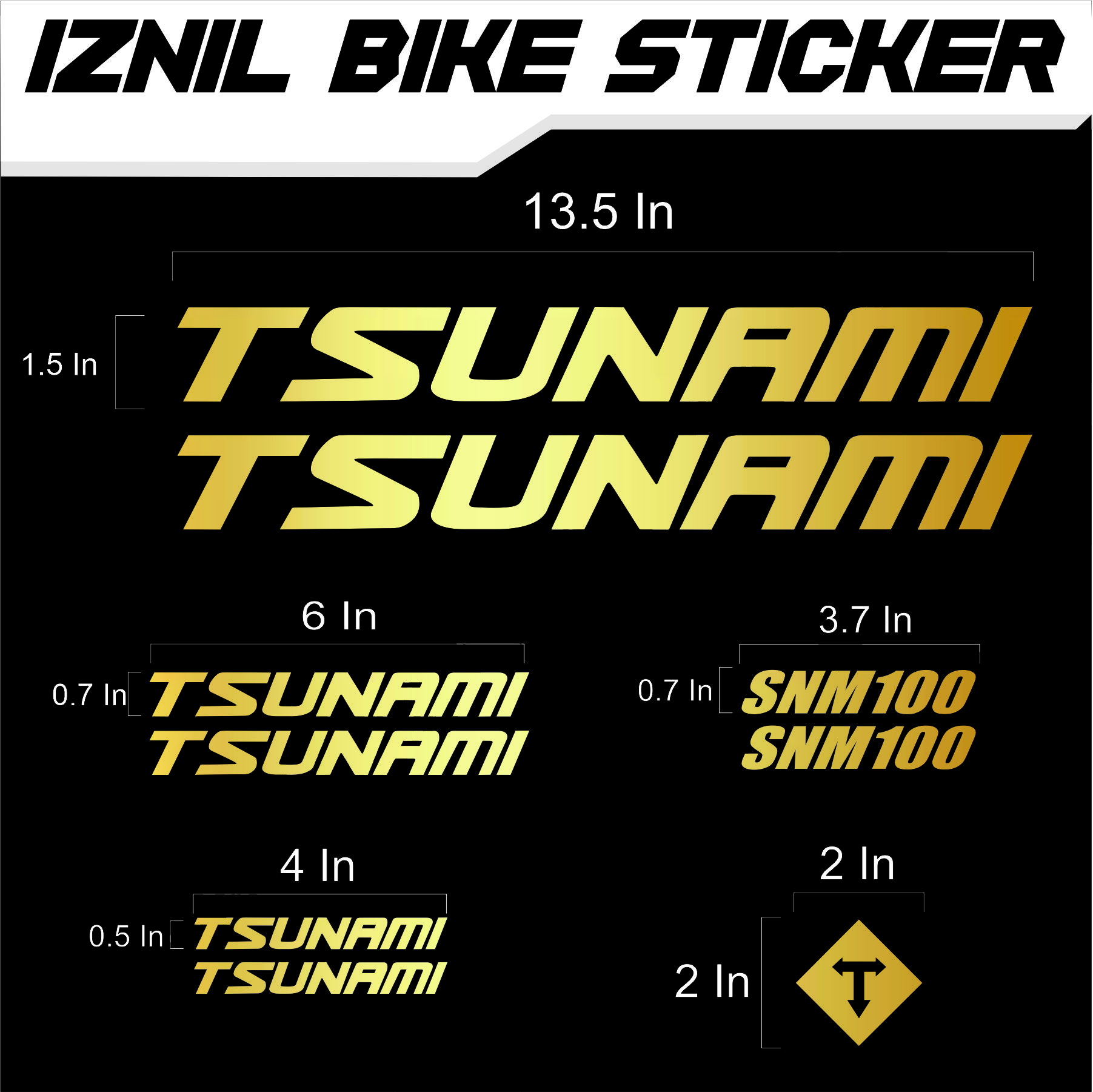 TSUNAMI BIKE LAMINATED WATER PROOF HIGH QUALITY STICKER DECALS | Shopee ...