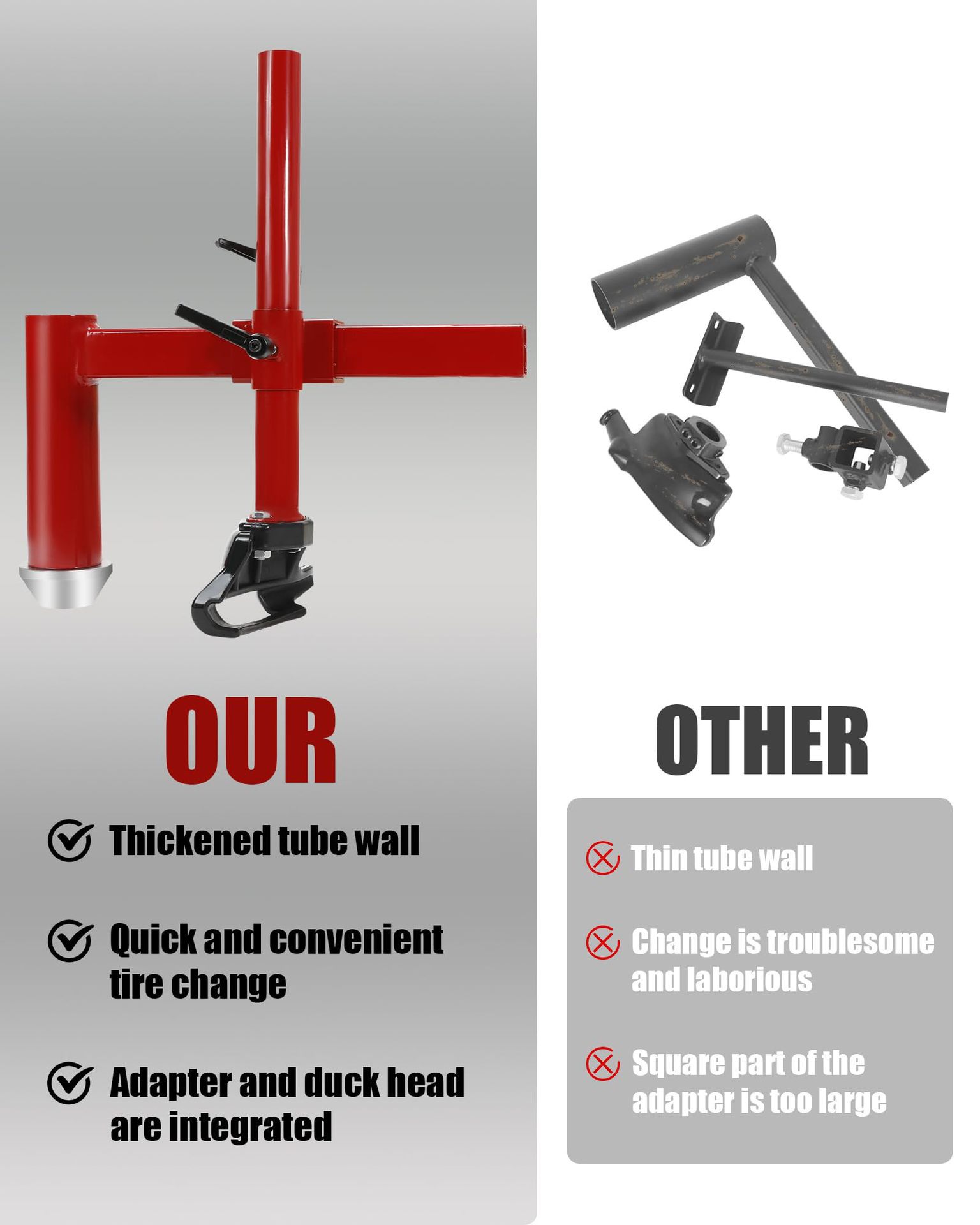 Manual Tire Changer Duck Head Adapter Kit Accessories Fit Most Car ...