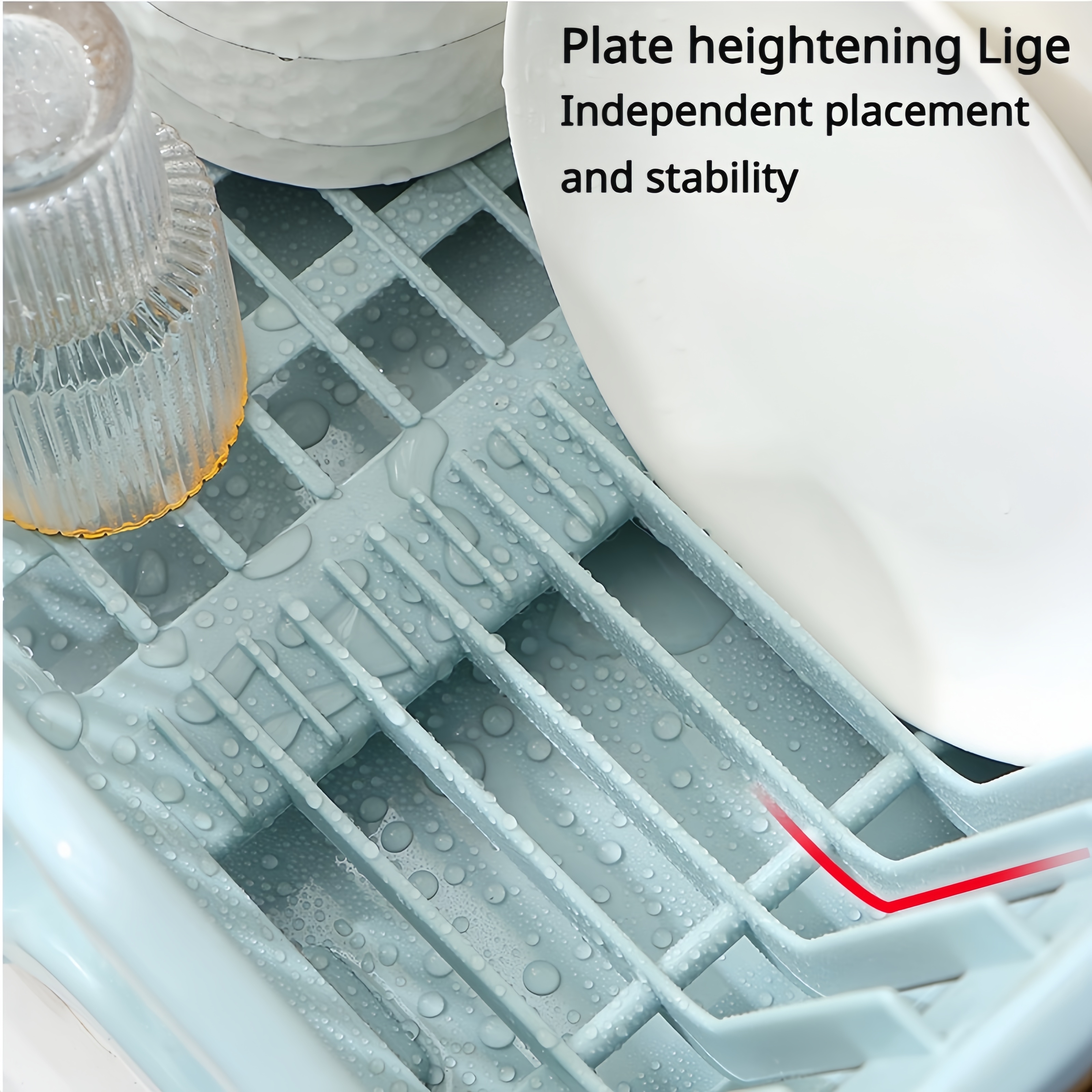 ROMART Plate Organizer Kitchen Sink Storage Drainage Baskets Dish Bowl ...