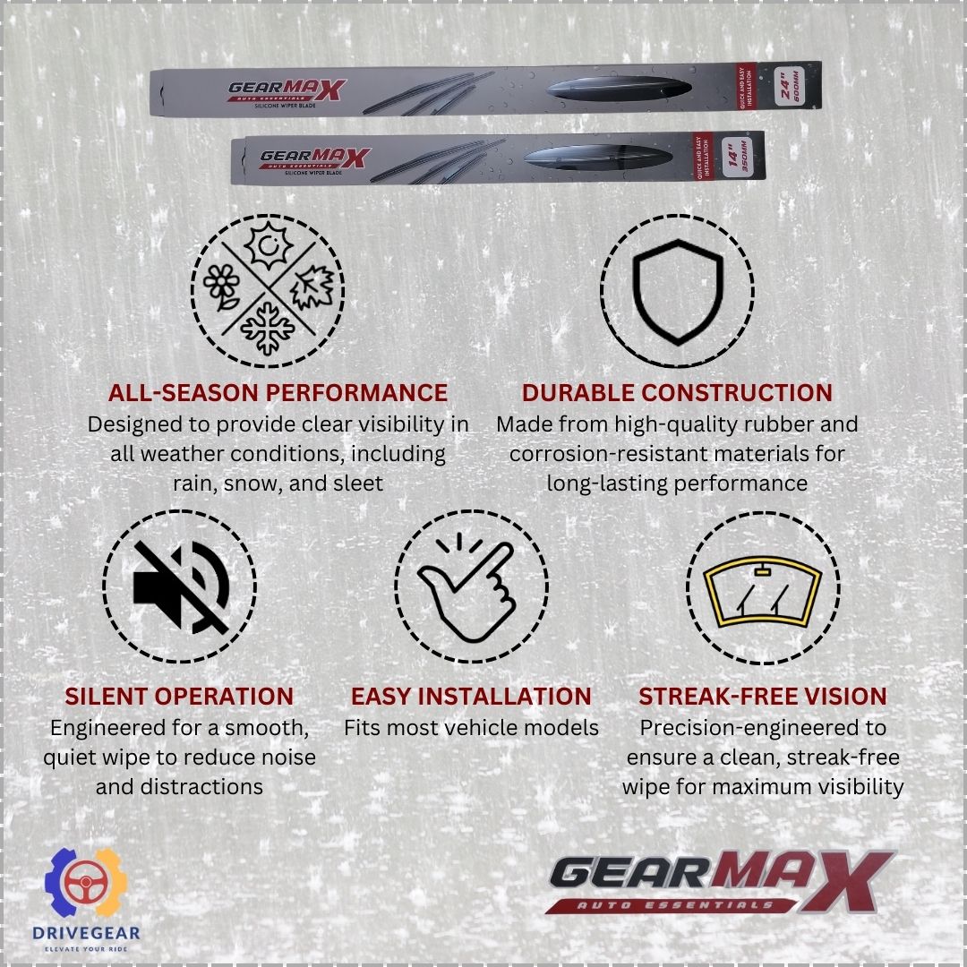 GEARMAX Front Silicone Wiper Blades for Toyota Hiace Super / GL Grandia (22" + 22") | Shopee ...