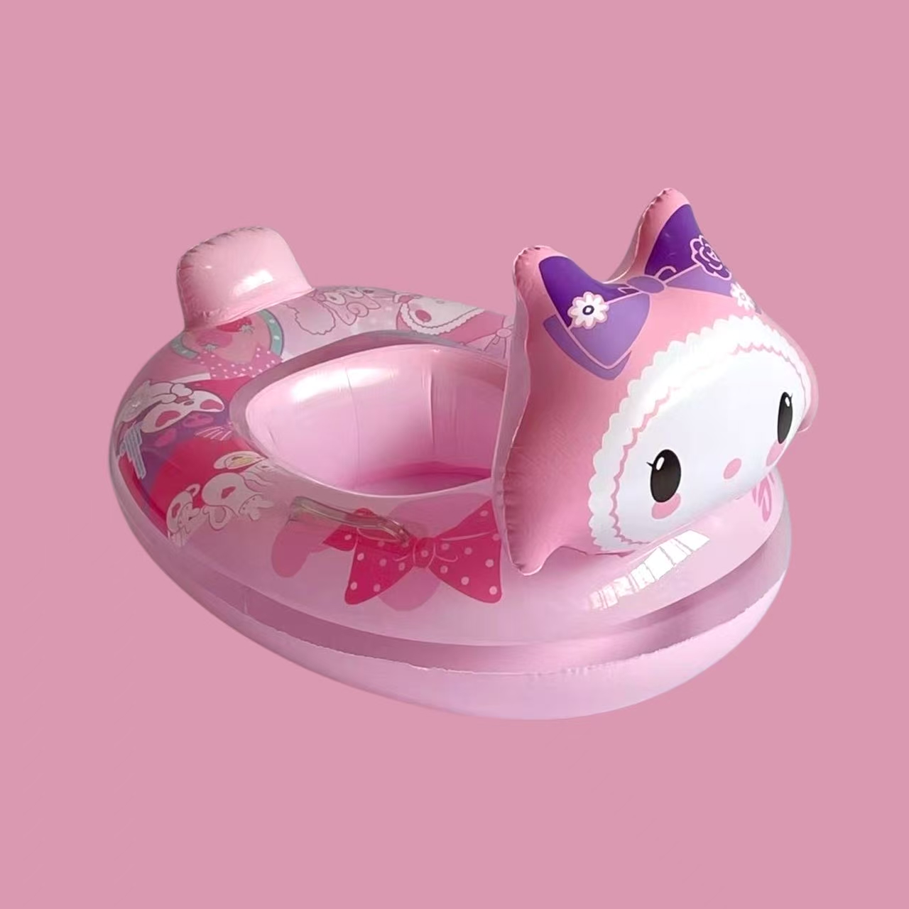 Labubu/Kuromi Cartoon inflatable swimming ring 60cm70cm80cm lifebuoy ...