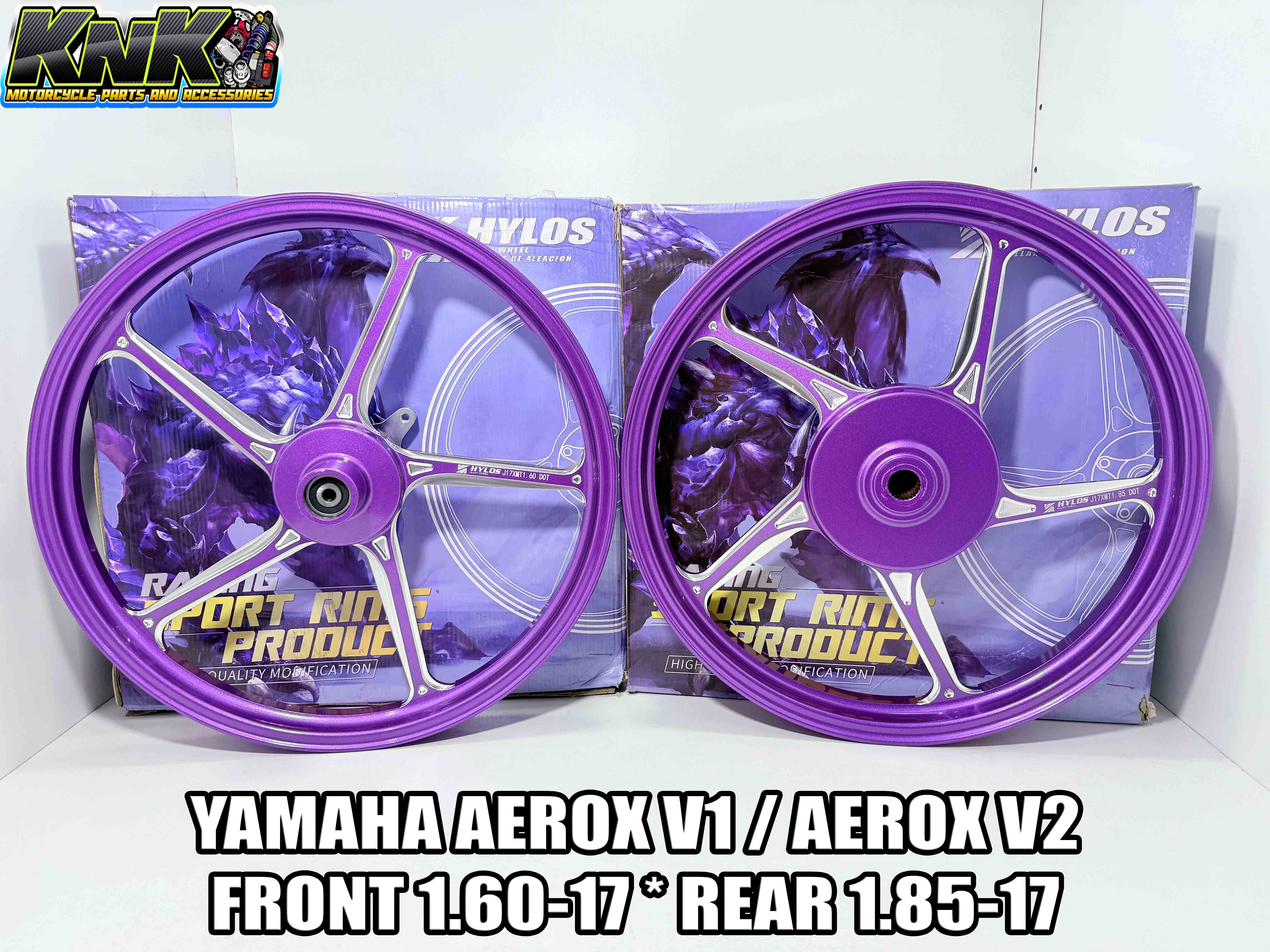 HYLOS CNC MAGS 17s 5 SPOKES FOR YAMAHA AEROX V1 / AEROX V2 | Shopee ...