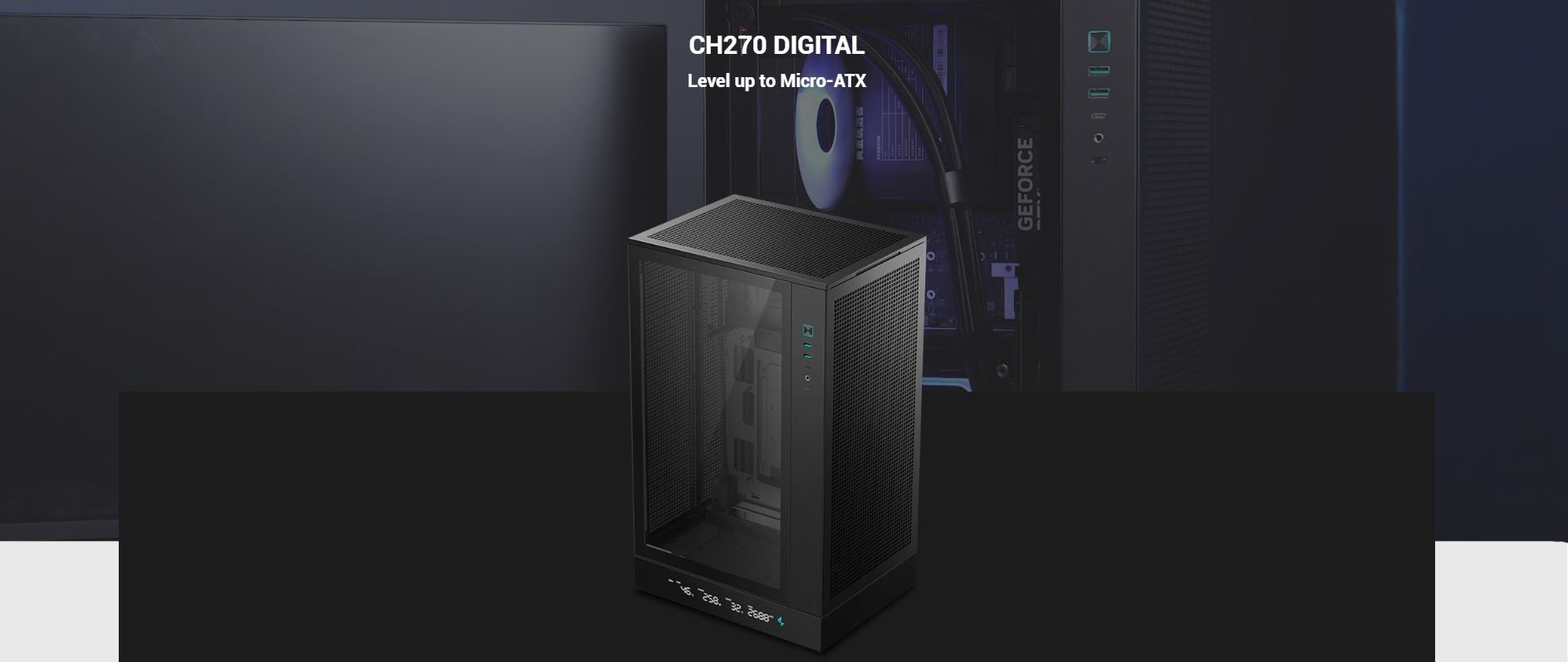 Deepcool Computer PC Case CH270 Digital Mini-Tower up to M-ATX Tempered ...
