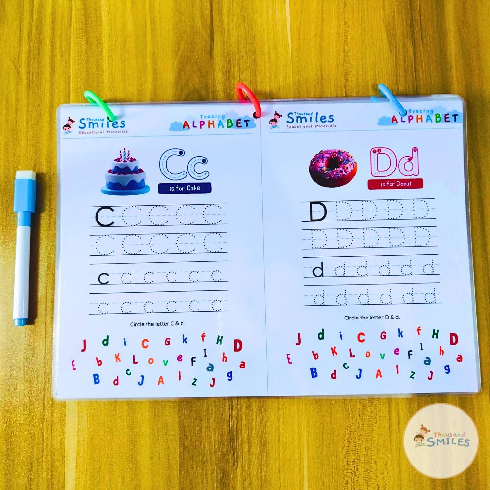 Thousand Smiles Tracing workbook for kids Alphabet Letters ABC ...