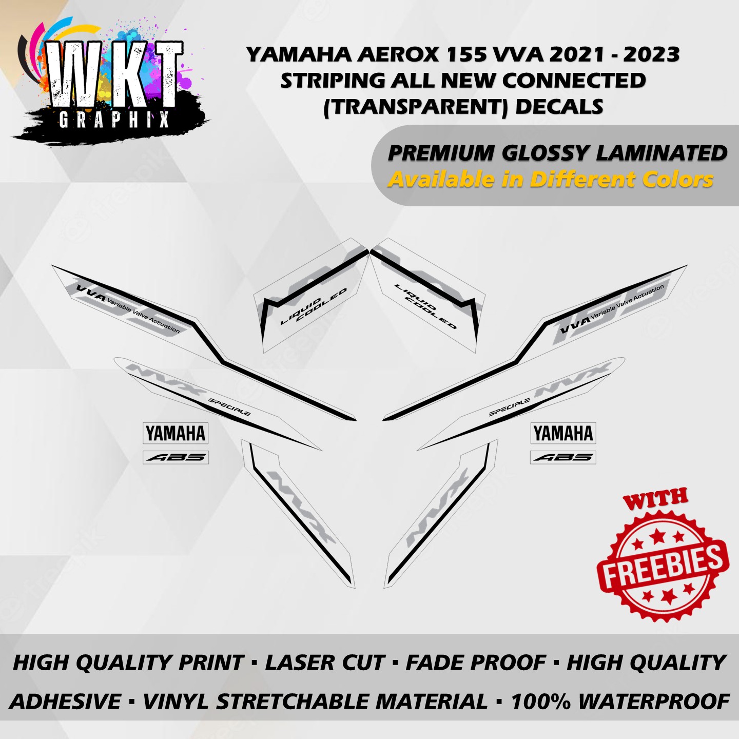 YAMAHA AEROX 155 VVA 2021 - 2023 STRIPING ALL NEW CONNECTED ...