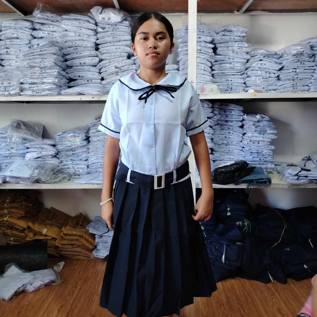 PIPING NAVYBLUE SET/W/BELT SET/BLOUSE+PALDA/SCHOOL UNIFORM/KATRINA ...