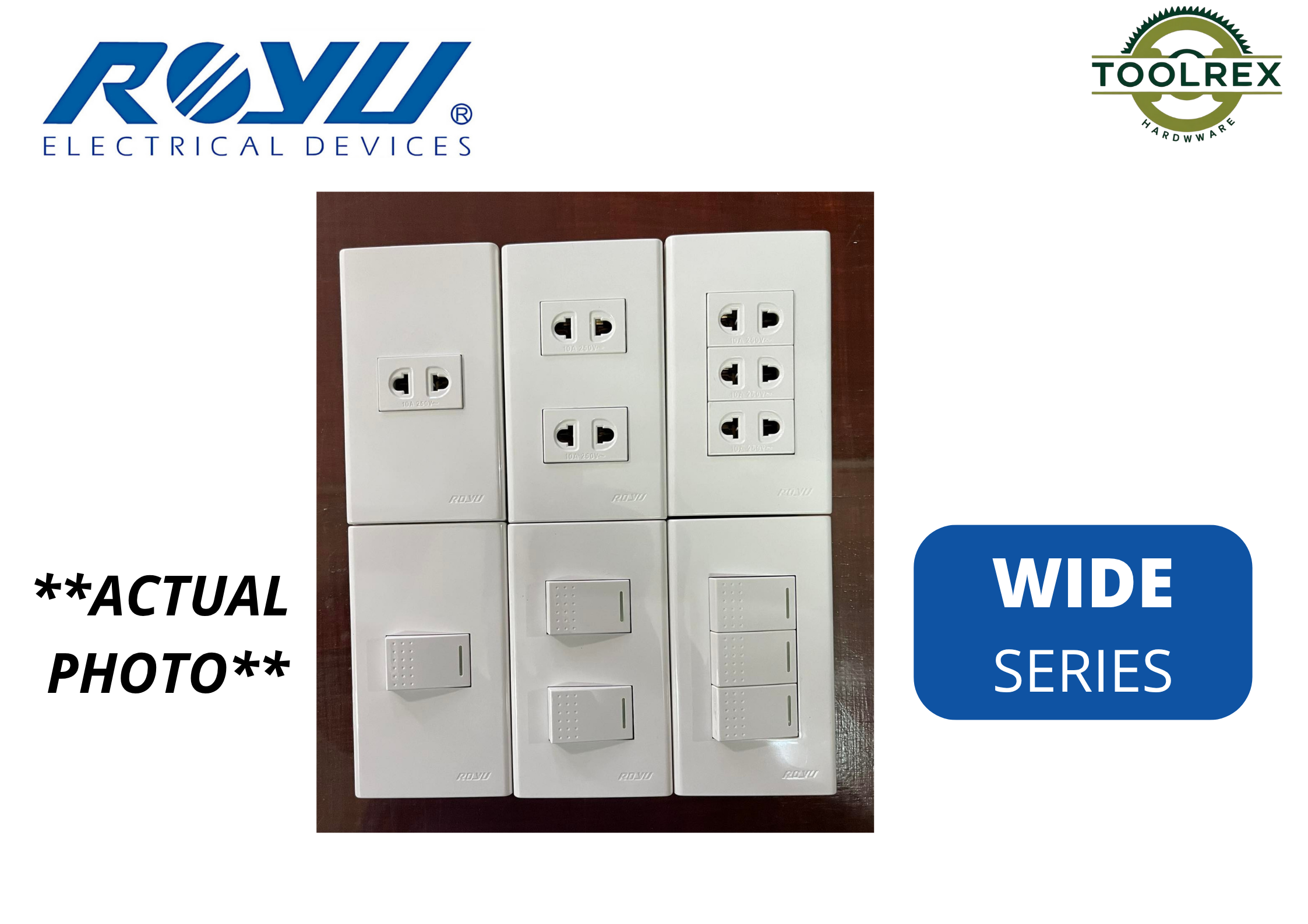 ROYU WIDE series Switches , Outlets and Plates ( Sold Separtely ...
