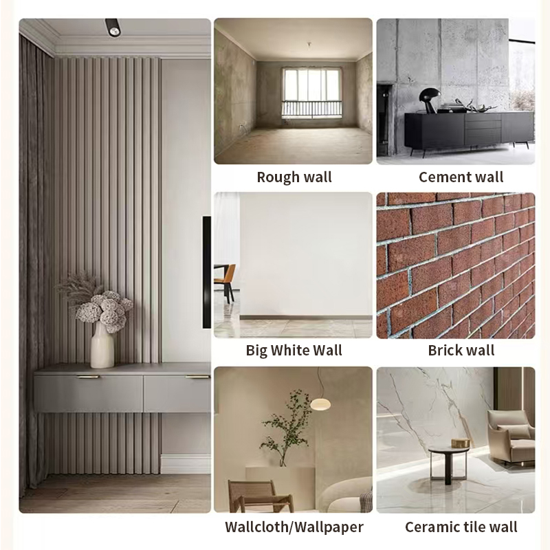 15pcs Fluted Wall Panel Sticker Waterproof Grille Design Ecological ...