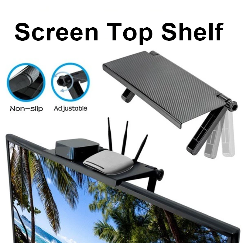Adjustable Computer Monitor Desktop Stand TV Screen Storage Rack TV ...