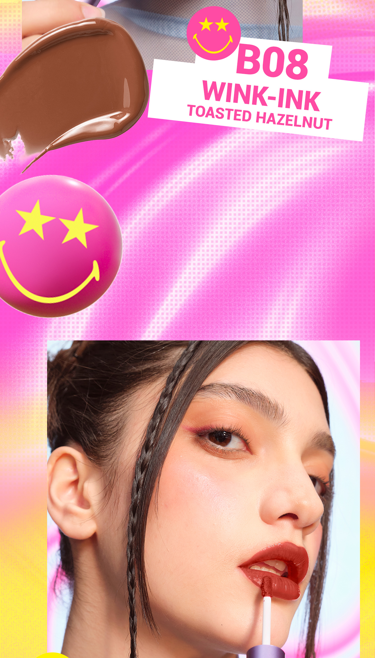 [Limited Edition] DAZZLE ME X SmileyWorld Ink-Gloss Lip Tint - 16H ...