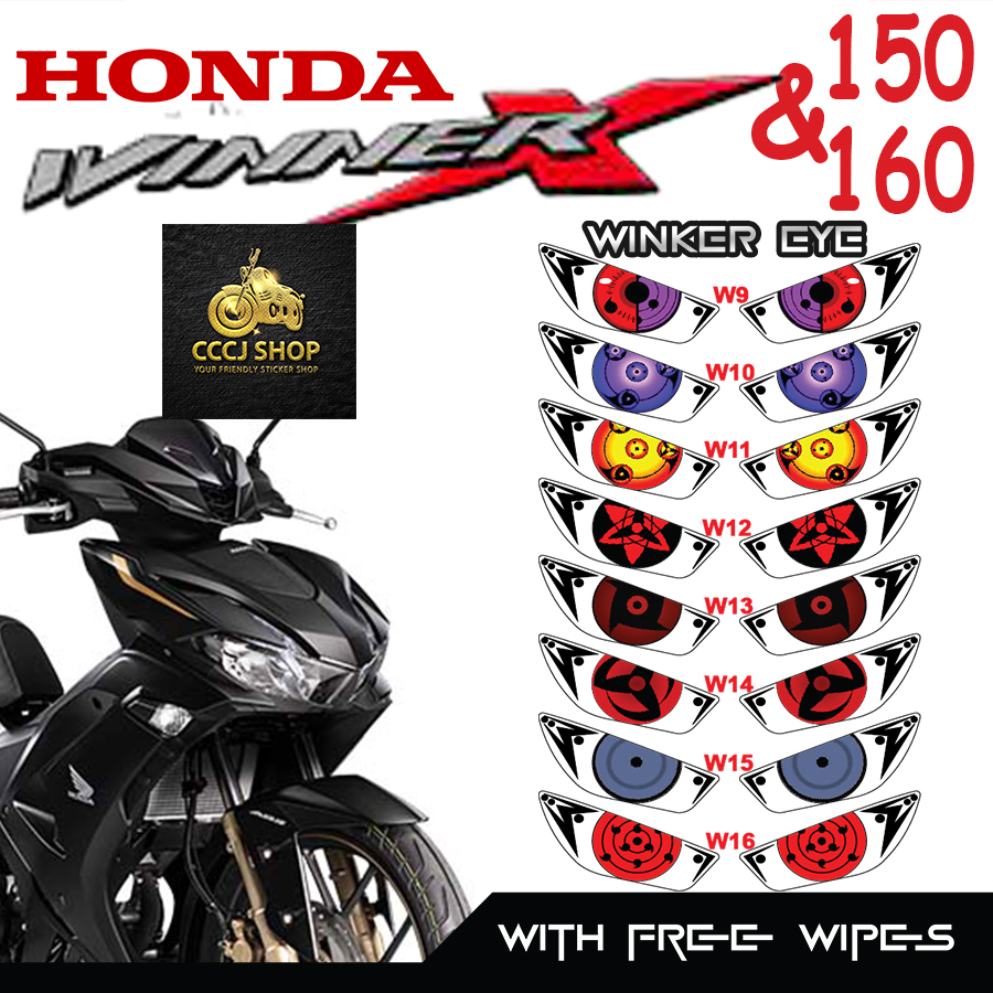 HONDA WINNER X 150&160 WINKER EYE STICKER/ TRANSLUCENT VINYL LAMINATED ...