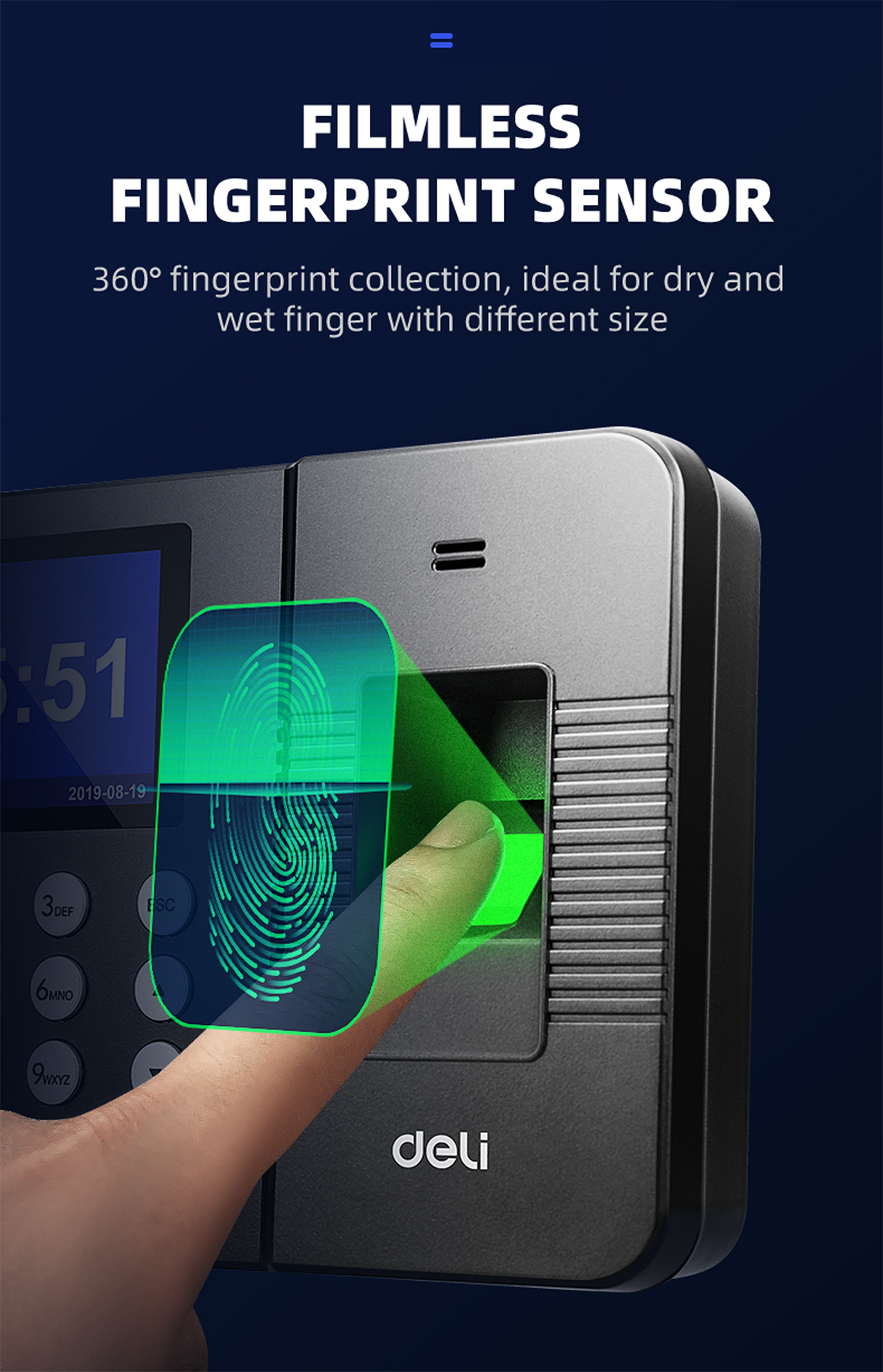 Deli Fingerprint Attendance Machine 3960 | Shopee Malaysia