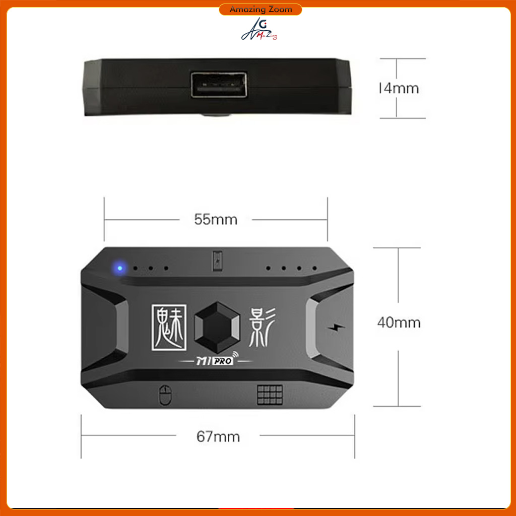 M1 Pro Mobile Game Controller 4 in 1 Mouse Keyboard Adapter Converter ...
