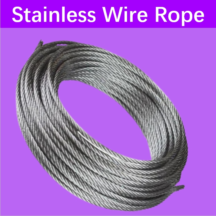 Mago 50-100 Meters 5mm Stainless Steel Wire Rope Grade 304 (Wire Type ...