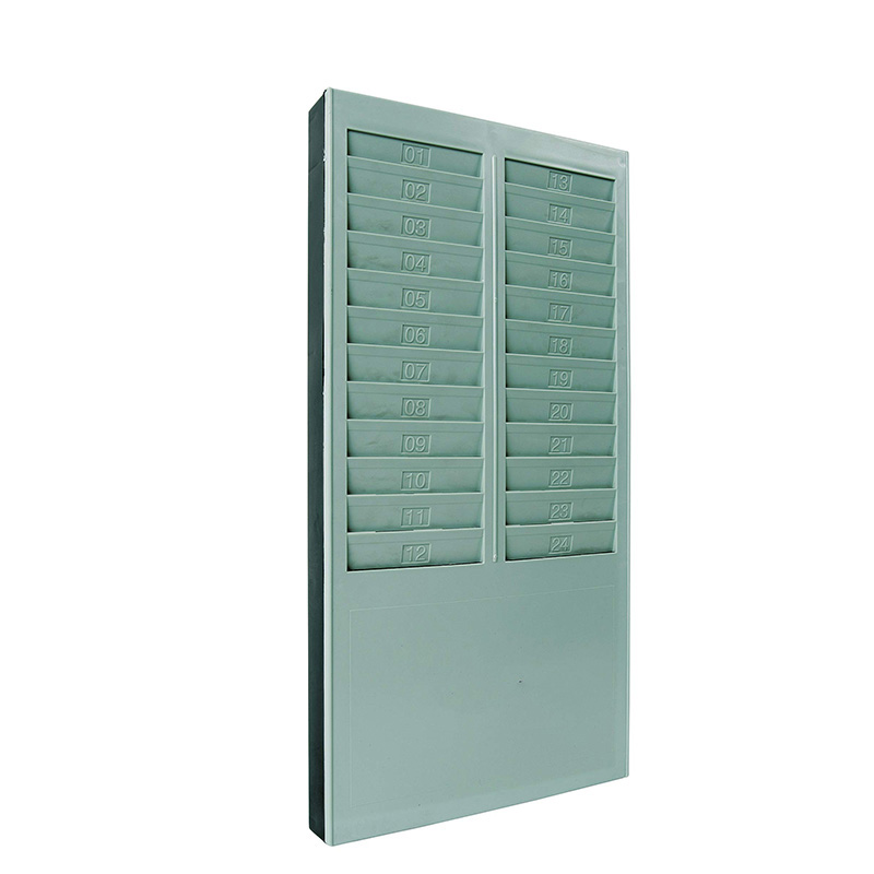 Time Record Time Rack Wall Mount Time Card Holder 24 Slots Time Card ...