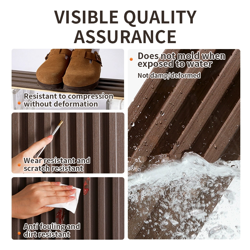 15pcs Fluted Wall Panel Sticker Waterproof Grille Design Ecological ...