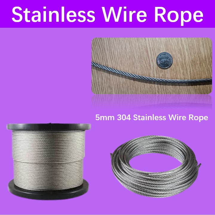 Mago 250-500 Meters 3mm Stainless Steel 304 Wire Rope 7x7 Wire Type For ...