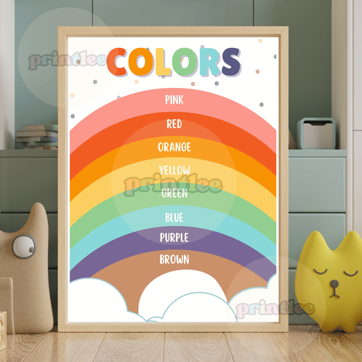 10pcs Educational Color Charts for Kids – Learn Colors with Visual ...