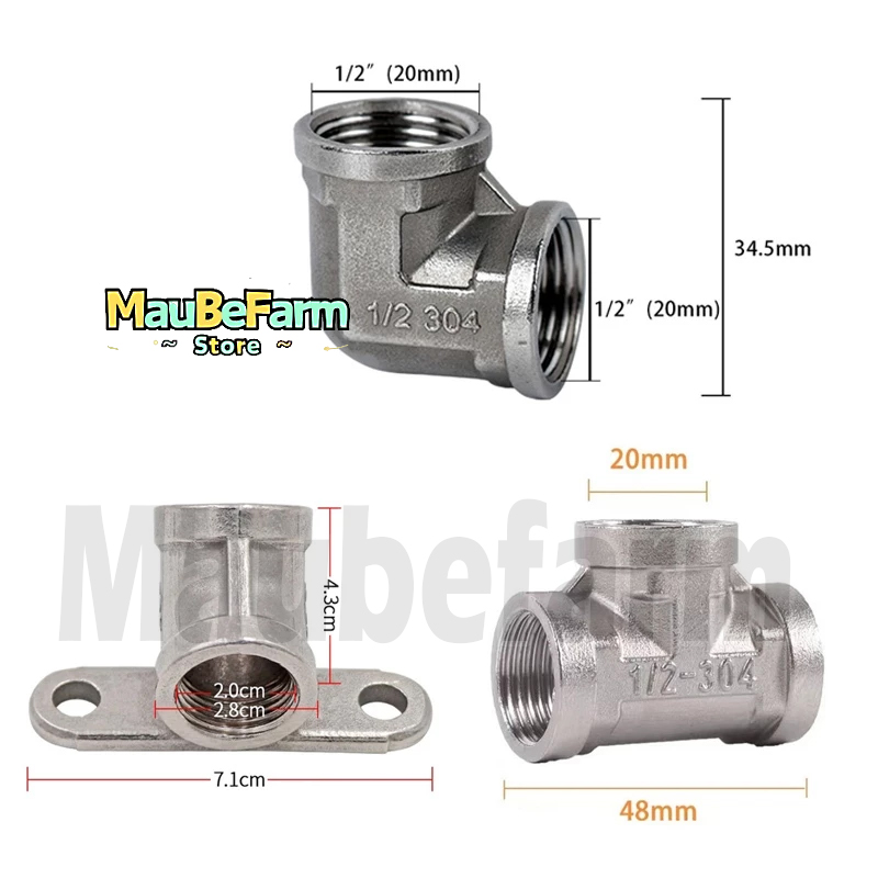 Pig Nipple Drinker Water Pipe Connector Stainless Steel 90 degrees ...