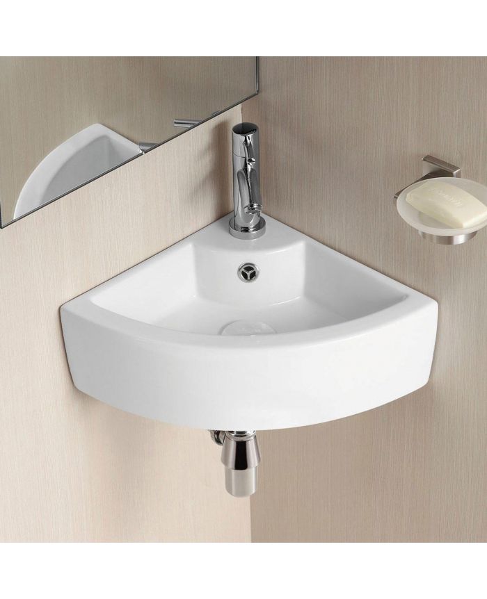 Corner wall hung ceramic lavatory / Bathroom sink wall hung corner ...