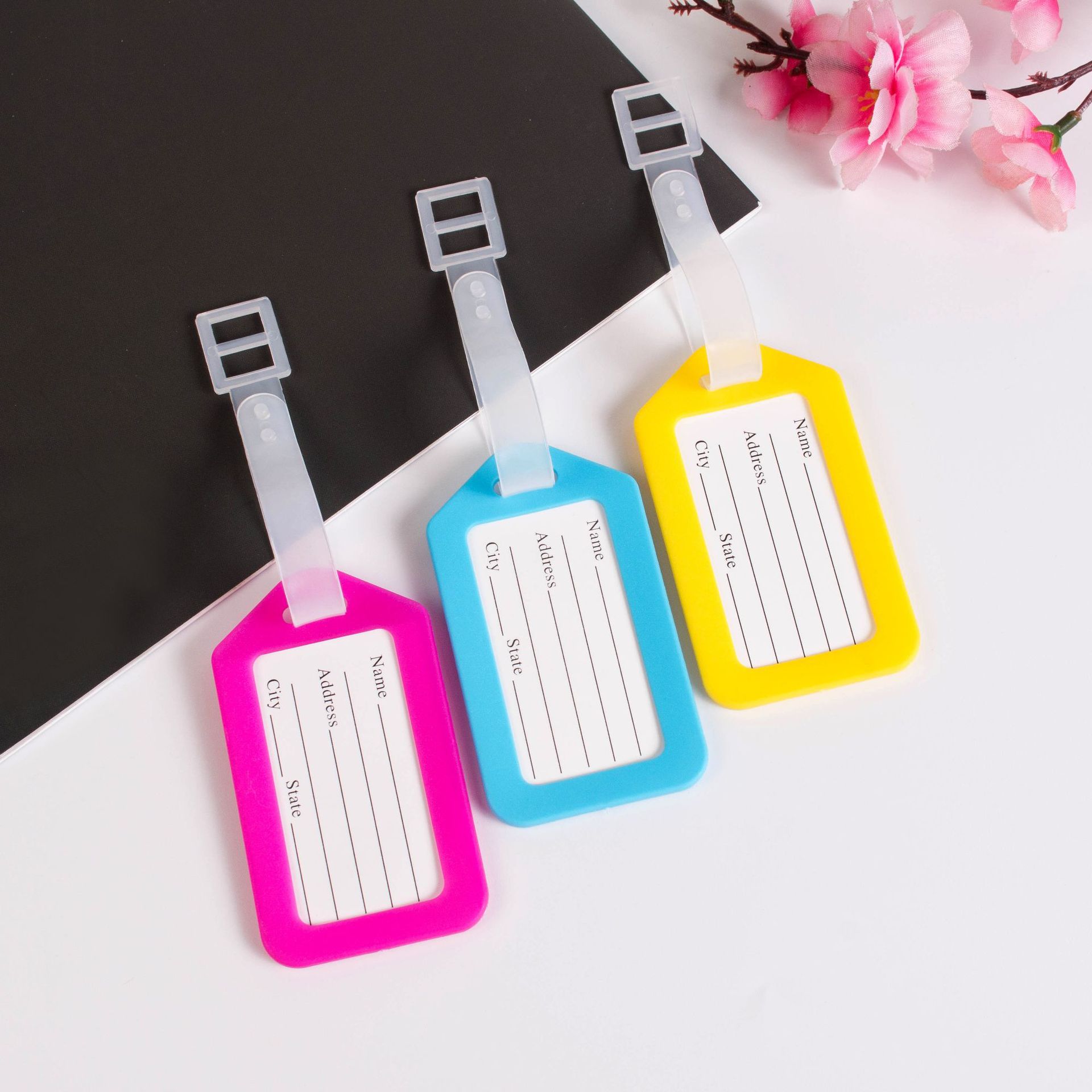 Plastic luggage tag label logistics sign trolley case check-in tag ...