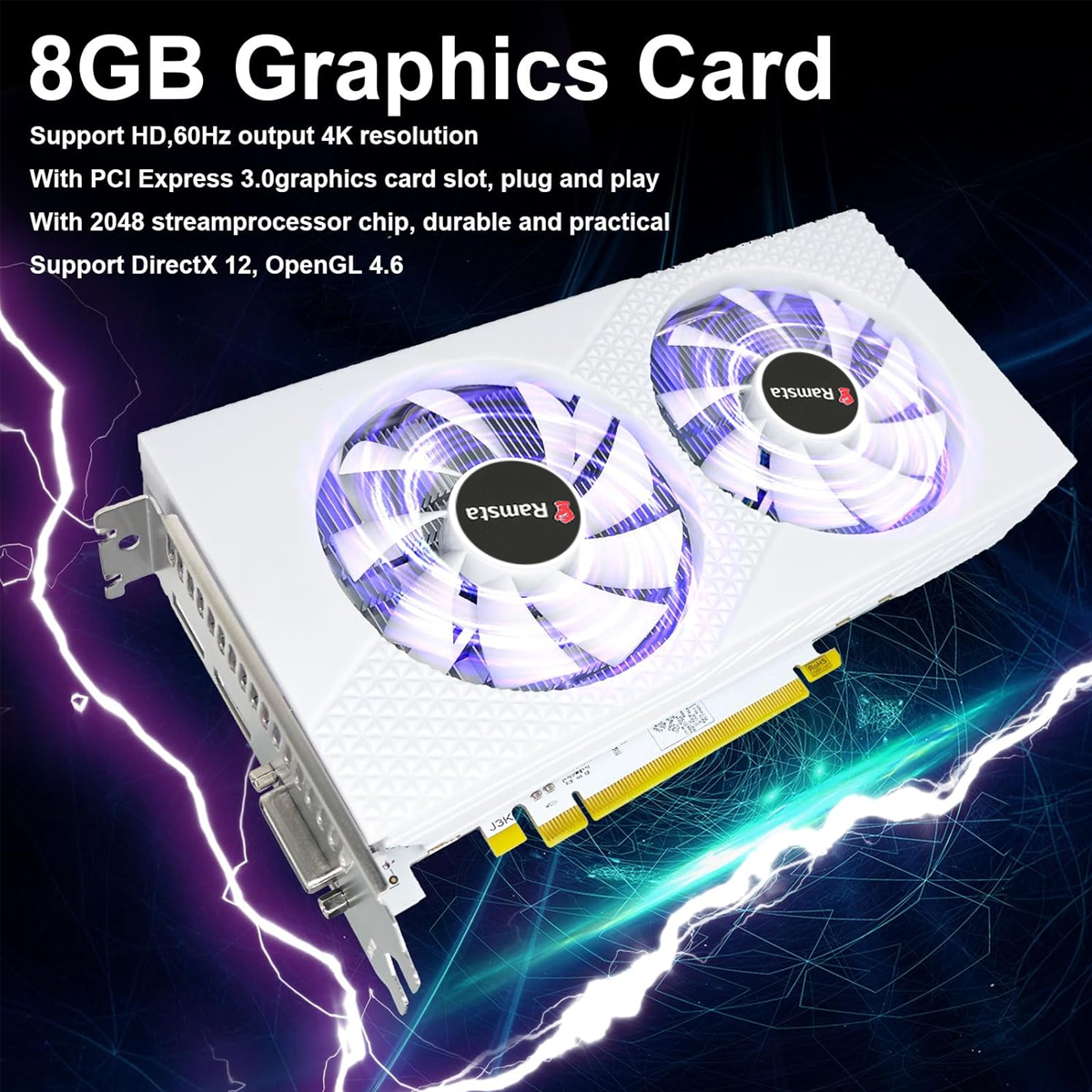 RAMSTA AMD RX580 8GB Graphics Card GDDR5 256Bit Gaming Graphics Card ...