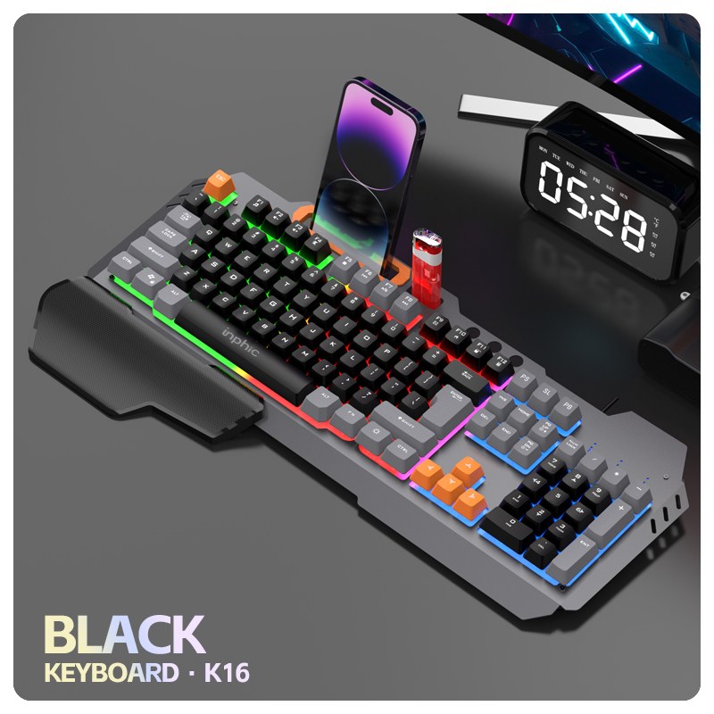 INPHICx Raiku K-16 RGB Gaming Keyboard 104 Keys Backlight Wired ...