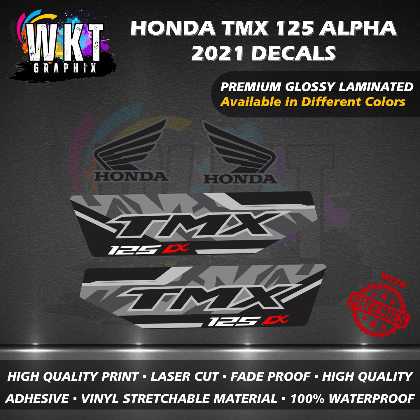 HONDA TMX 125 ALPHA 2021 DECALS (WATERPROOF, LAMINATED, FADE PROOF ...