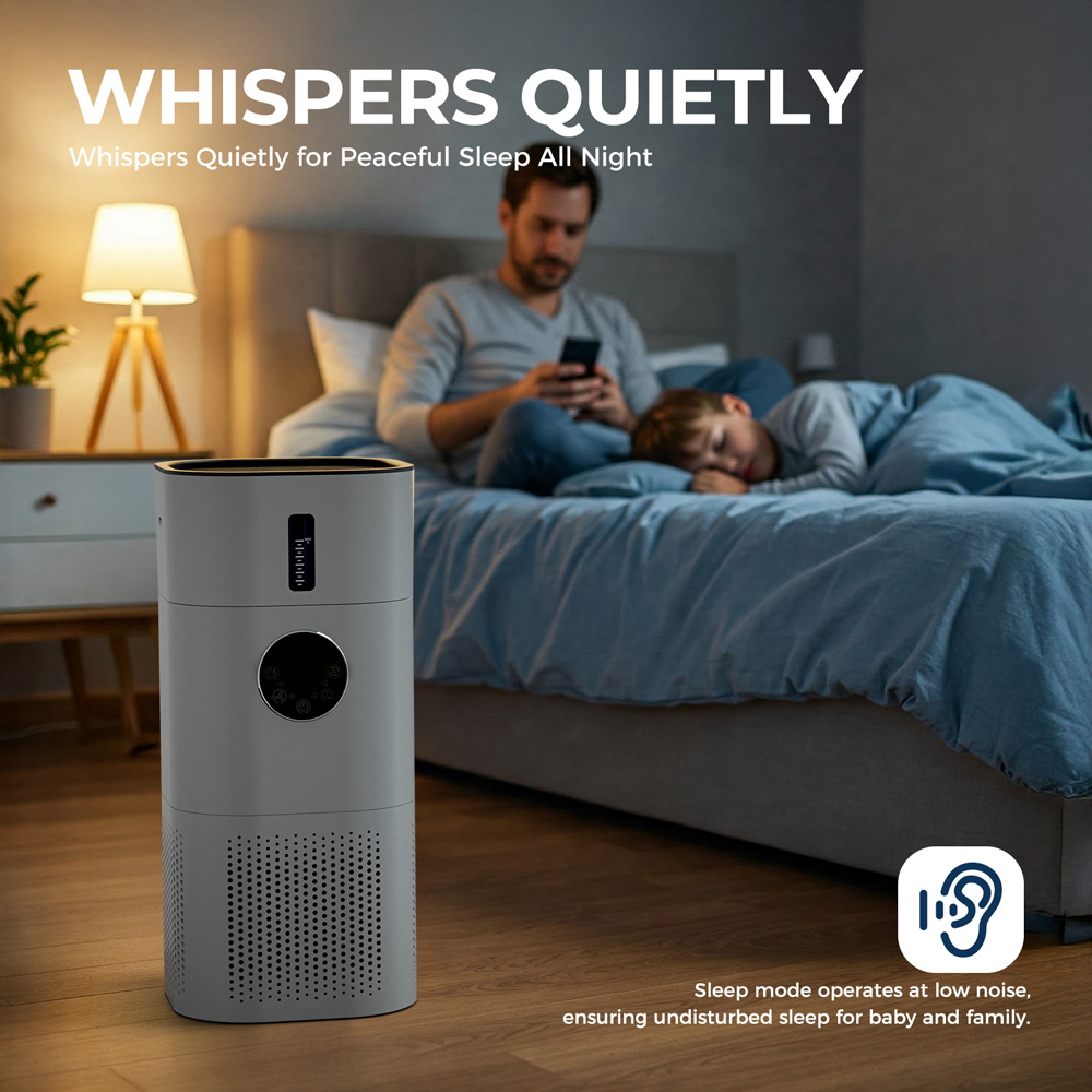 ROUNY Smart 2-in-1 Air Purifier Humidifier HEPA Filter 99.97% Removal ...