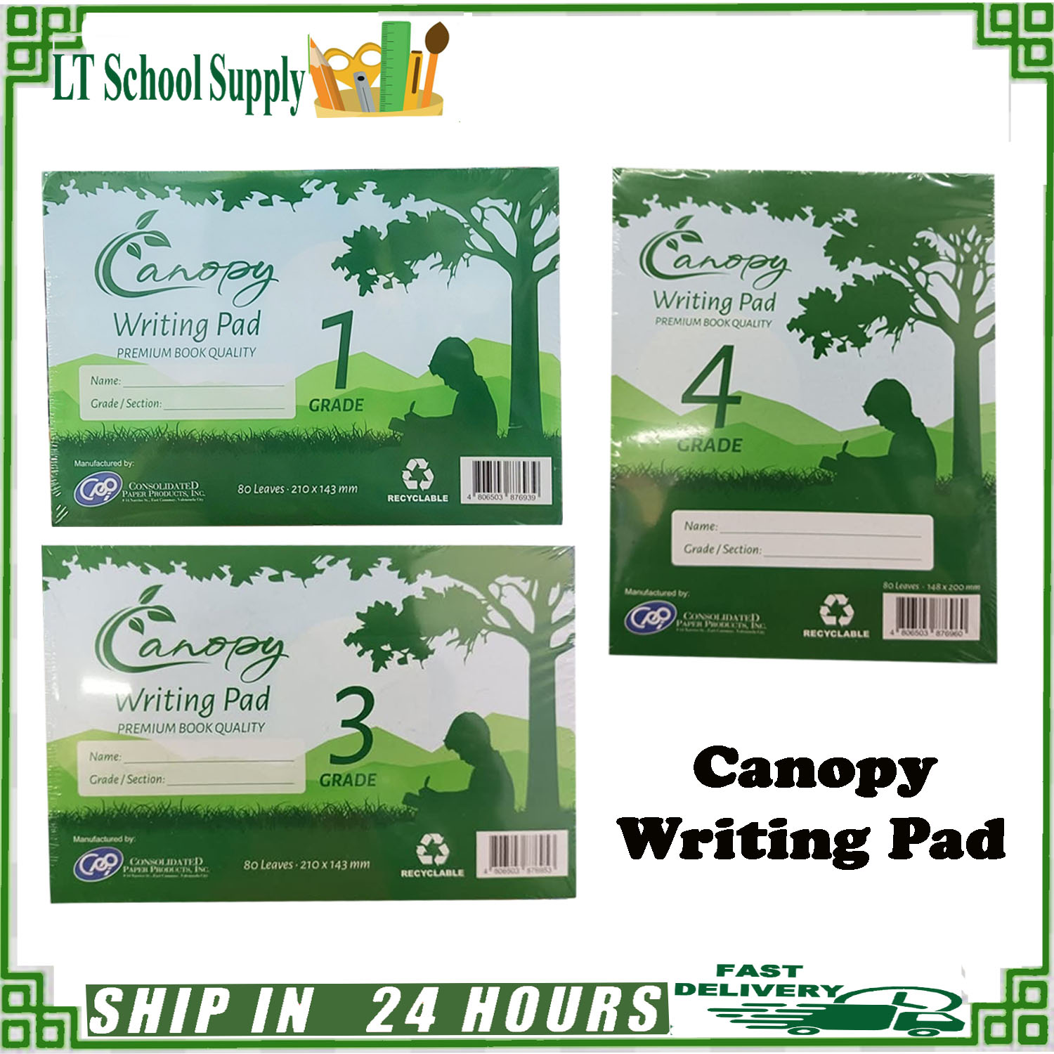 1 Pad Canopy Writing Pad Paper for Grade 1 to 4 , Intermediate PAd ...