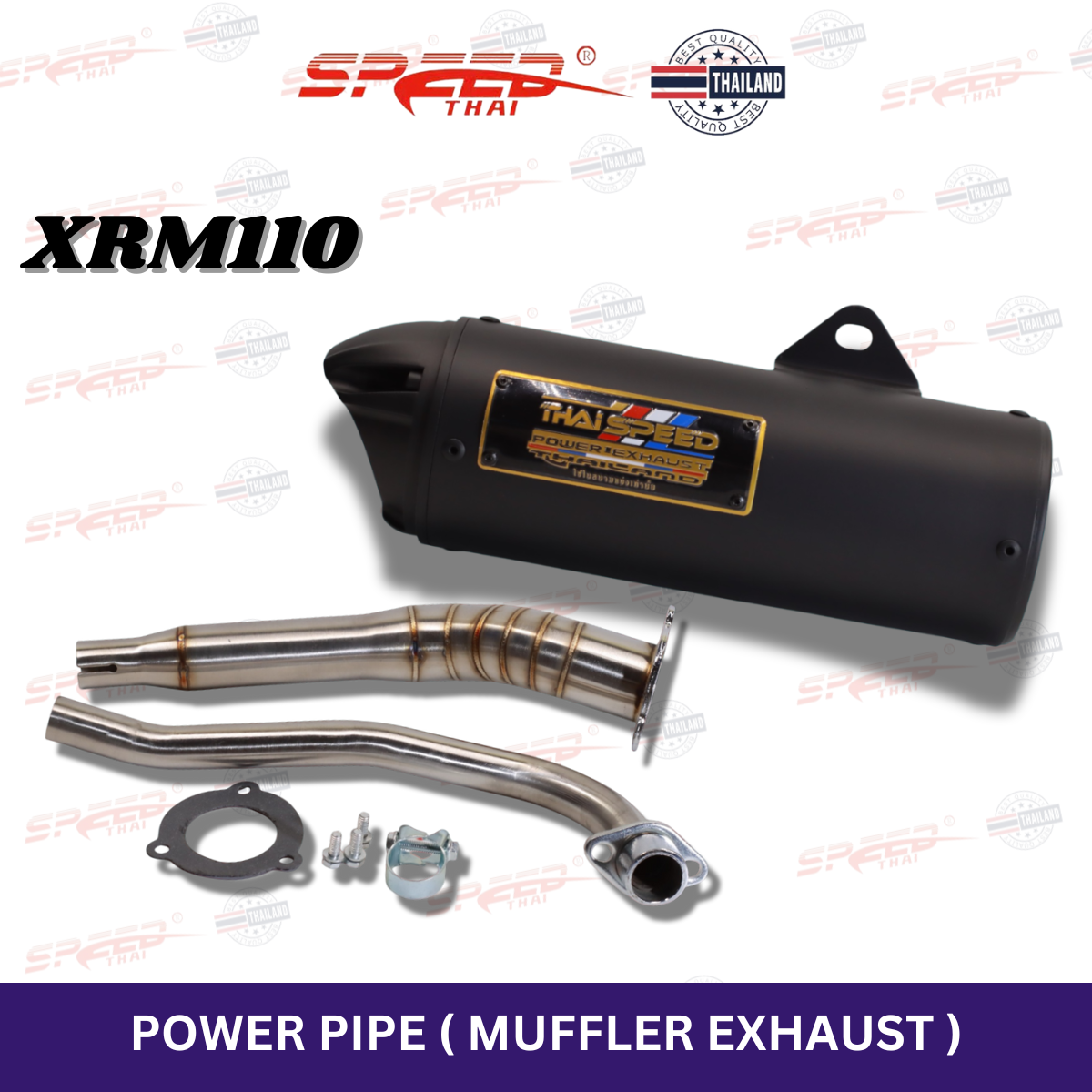 POWER PIPE XRM110 / XRM125 MUFFLER EXHAUST PIPE ( THAI-SPEED BRAND ...