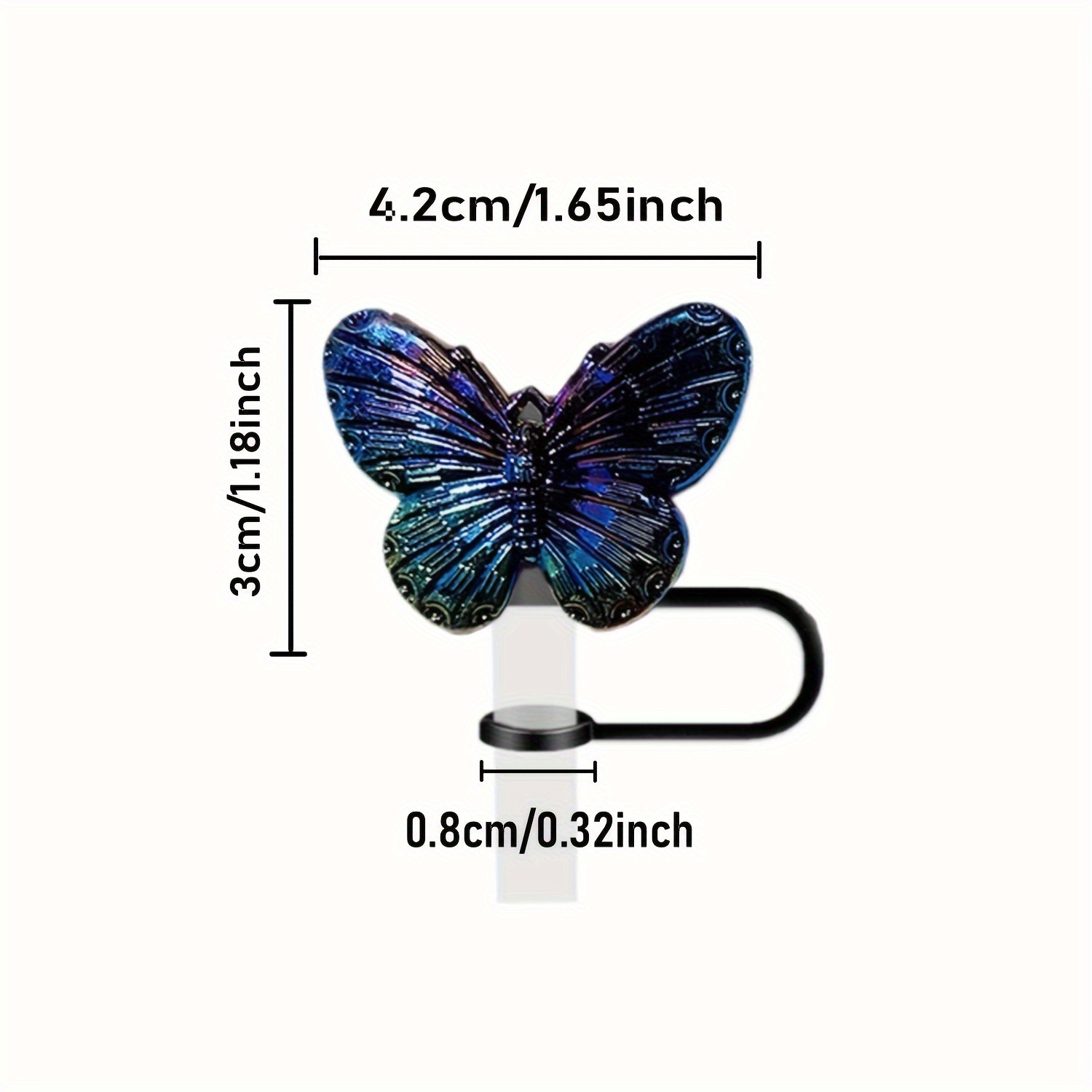 Straw Cover Butterfly Straw Cover Reusable Silicone Straw Head Cover ...
