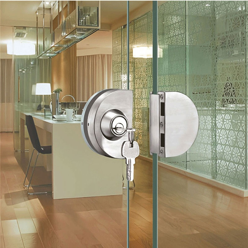 Stainless Steel 10~12mm Glass Door Lock with Key Open/Close for Family ...