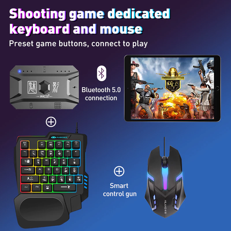 M1 Pro Mobile Controller for pc Gaming Keyboard and Mouse Bluetooth ...