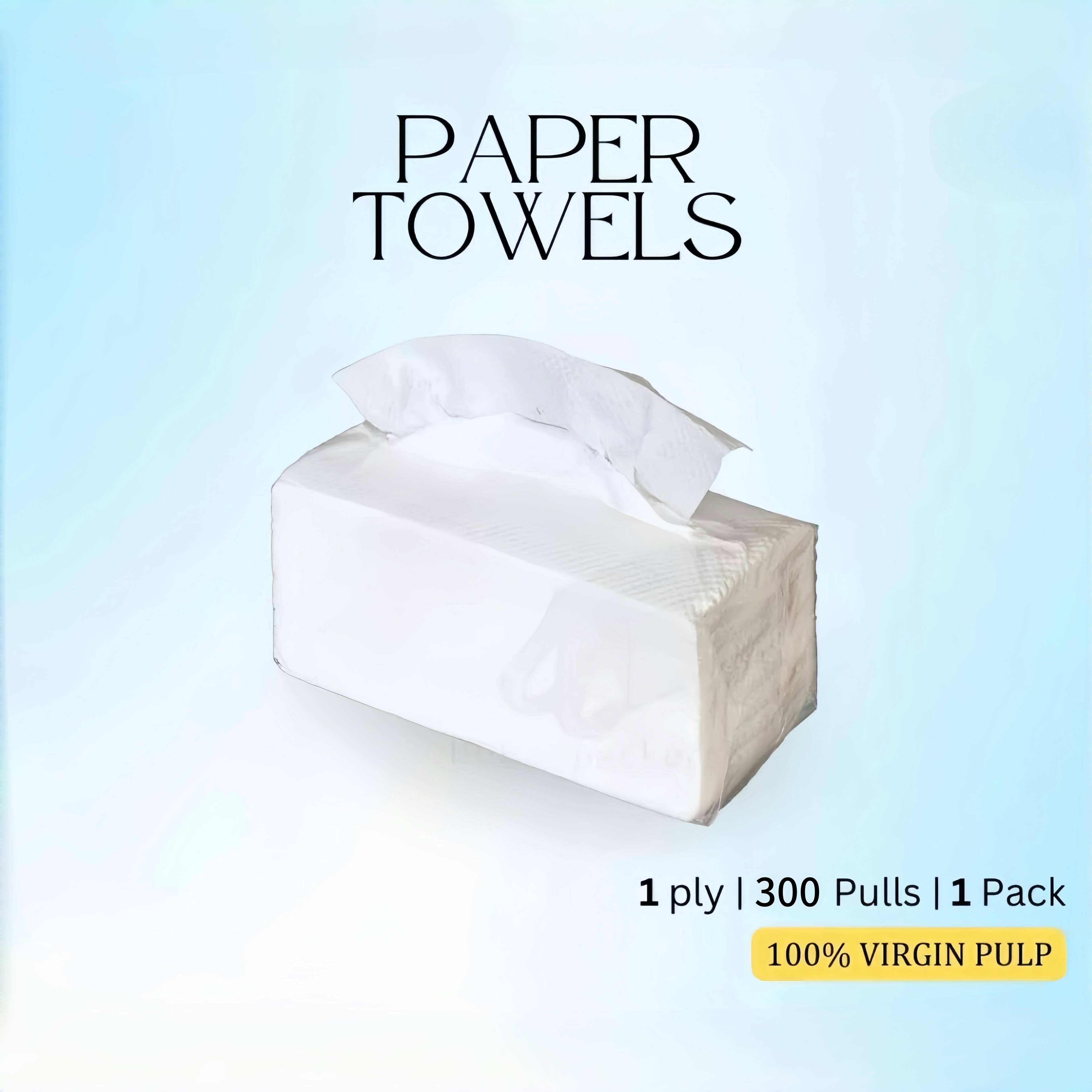【8 Pack 1 Box】Interfolded Paper Towel Facial Tissue 4-Ply toilet paper ...