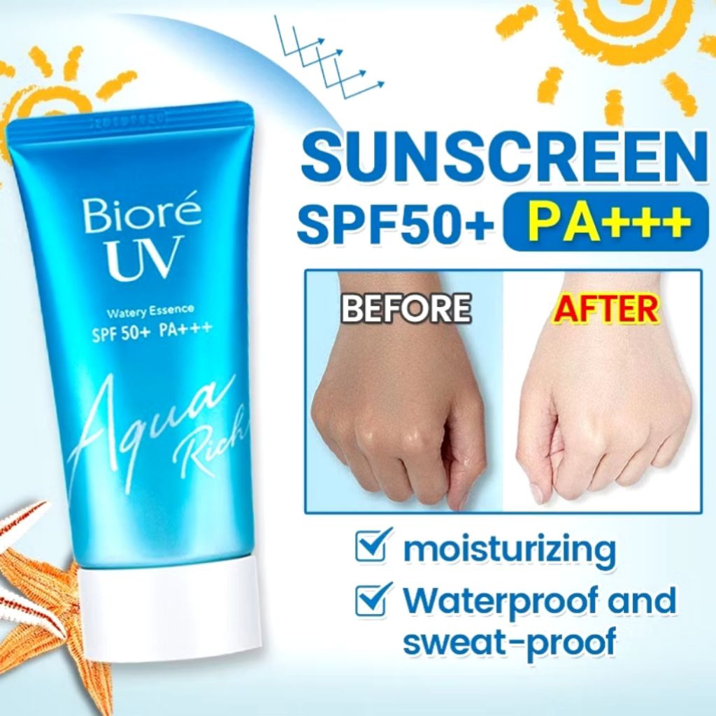 BIORE UV Sunscreen Aqua Rich SPF50 Watery Essence Japan Made 50g. | Shopee Malaysia