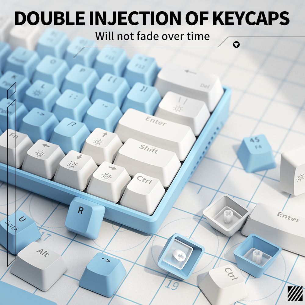 ZIFRIEND T62/H61K Gaming Mechanical Keyboard 60% Wired Type-C Swappable ...