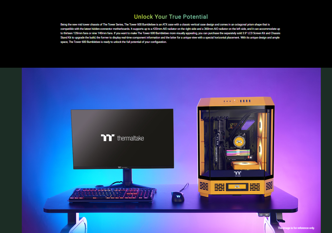 Thermaltake Computer PC Case The Tower 600 Series ATX Mid Tower Chassis ...