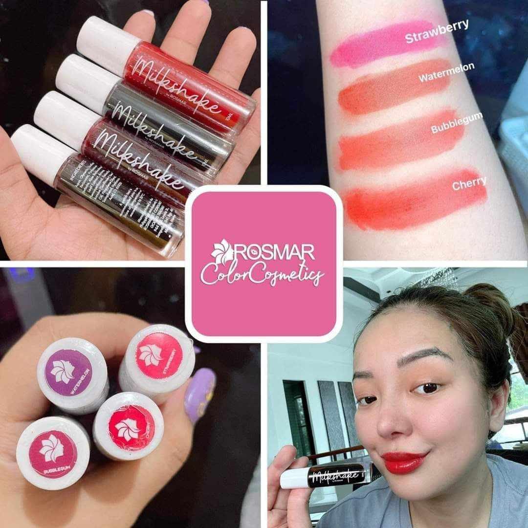 Rosmar Milkshake Lip Tint Long lasting colors Watermelon Strawberry ...