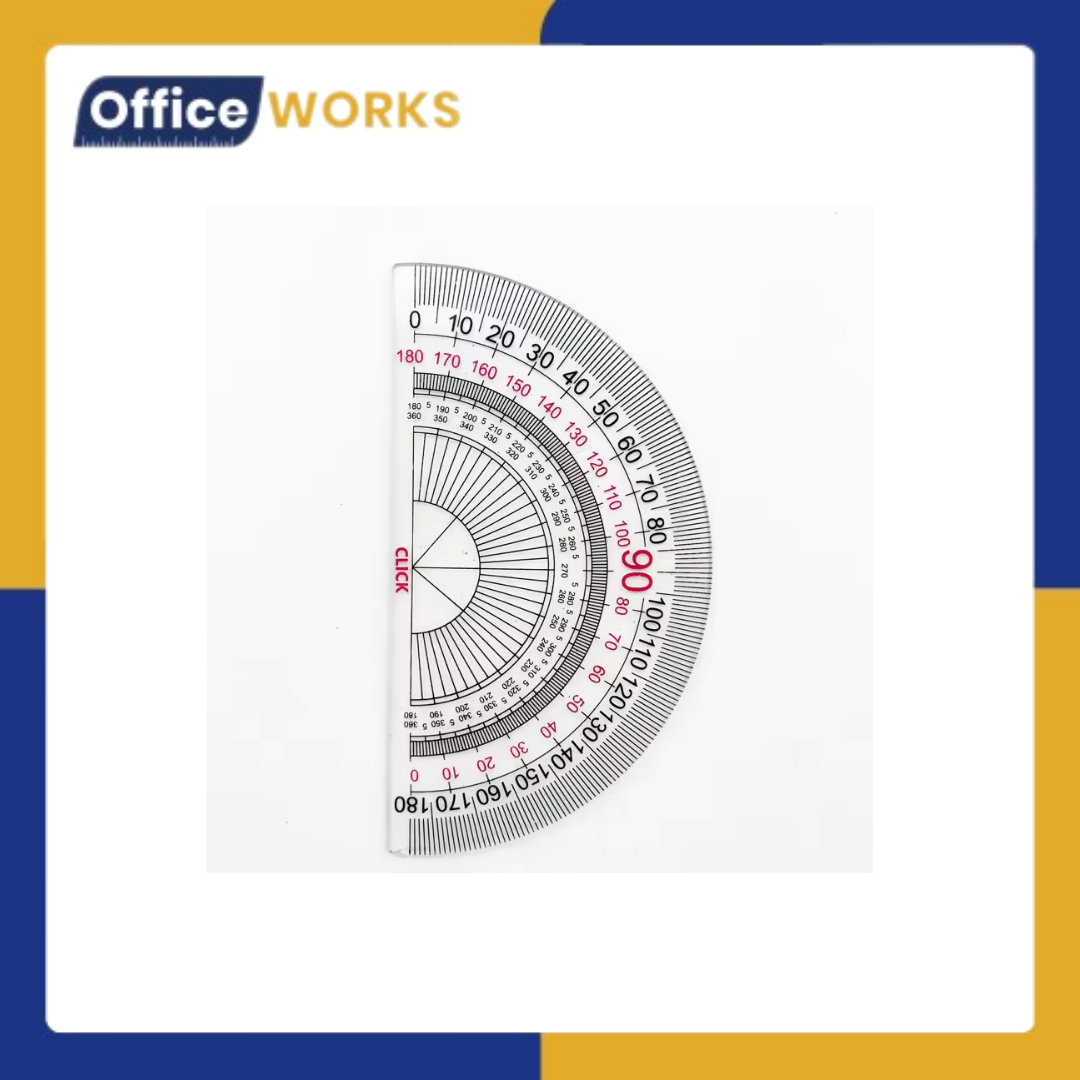 Big Plastic Protractor 180 sold by piece | Shopee Malaysia