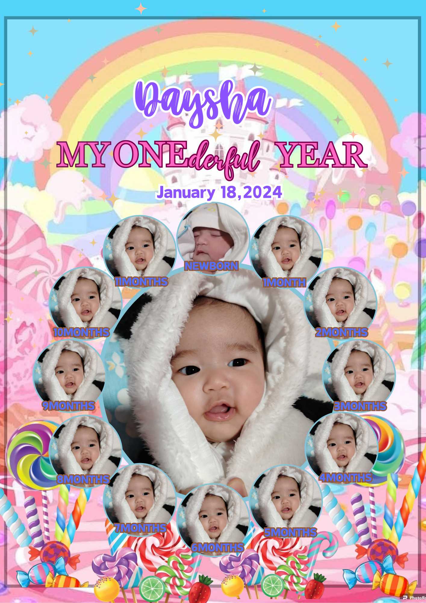 Baby Monthly Milestone (A4 size Sintra) | Shopee Malaysia